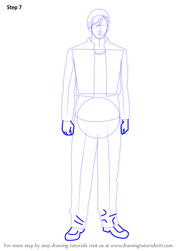How to Draw Hayabusa from Sakamoto desu ga? (Sakamoto desu ga?) Step by ...