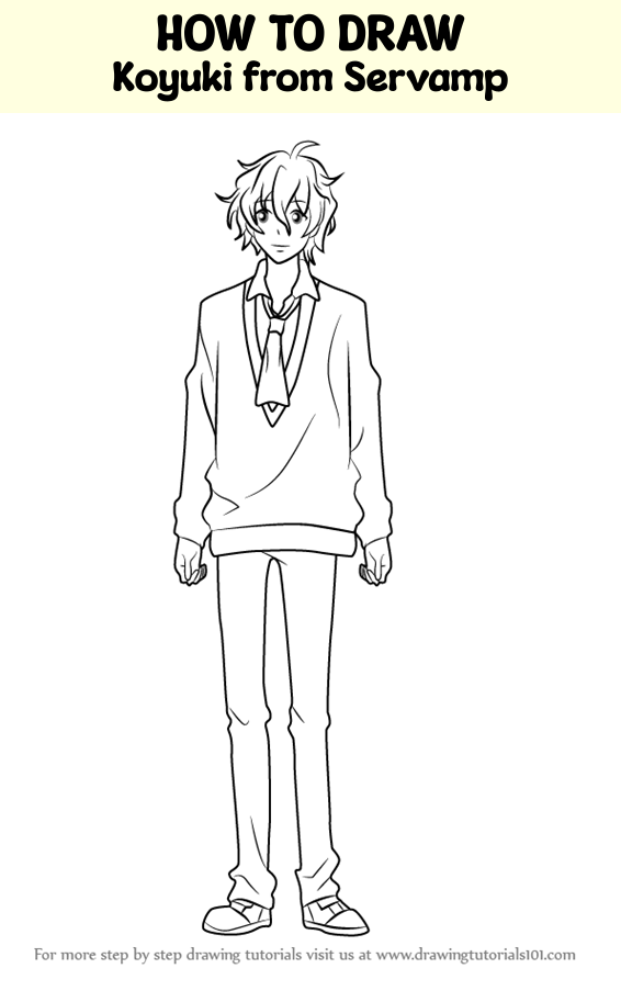 How to Draw Koyuki from Servamp (Servamp) Step by Step ...
