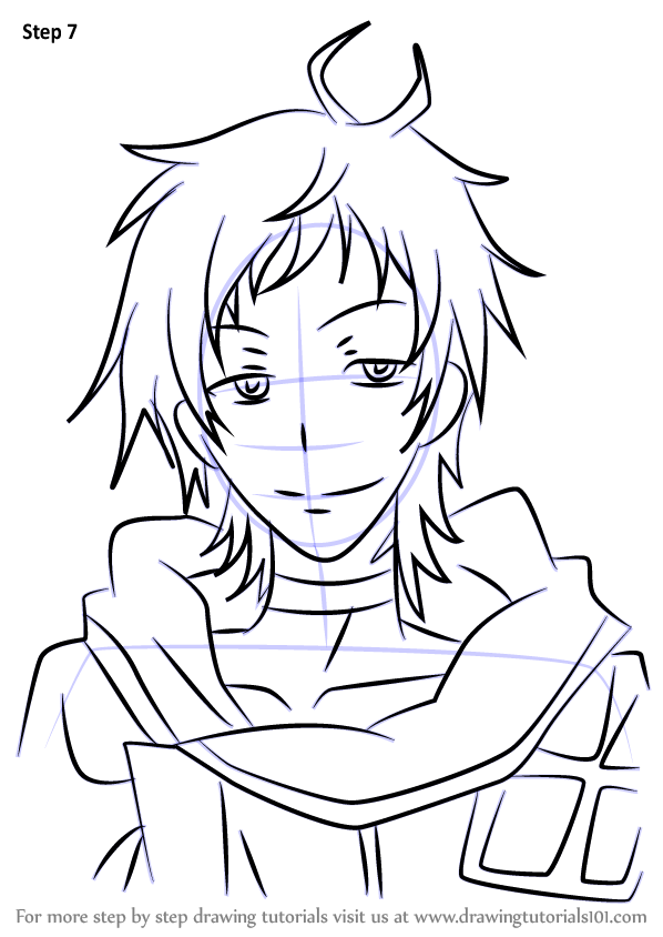 How to Draw Tsurugi Kamiya from Servamp (Servamp) Step by Step ...