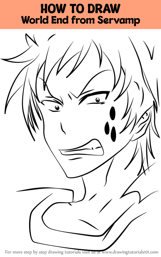 How to Draw World End from Servamp (Servamp) Step by Step ...
