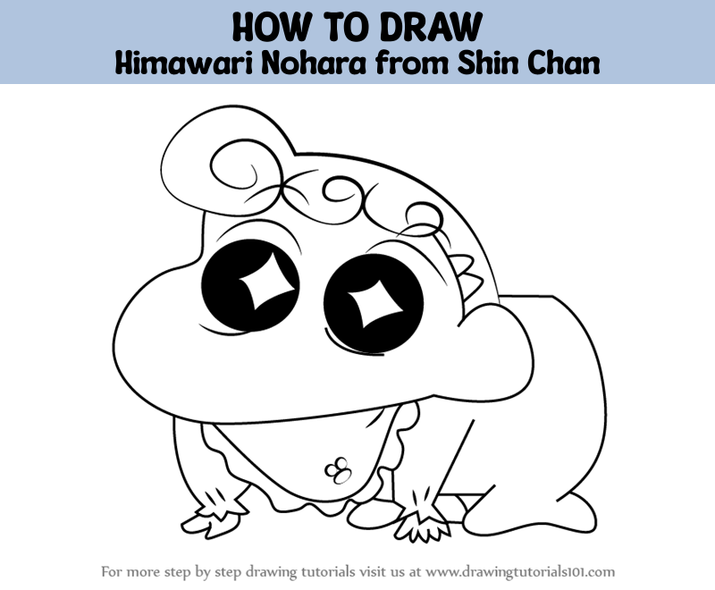 How to Draw Himawari Nohara from Shin Chan (Shin Chan) Step by Step ...