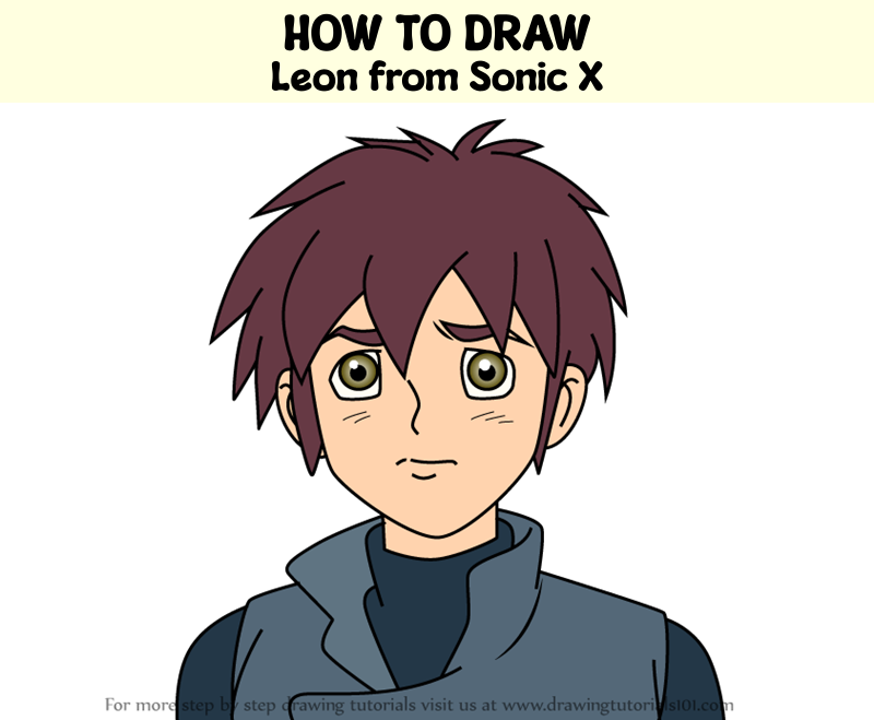How to Draw Leon from Sonic X (Sonic X) Step by Step ...
