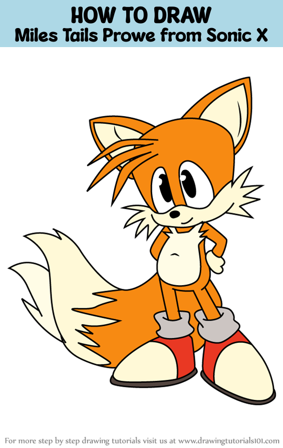 How to Draw Miles Tails Prowe from Sonic X (Sonic X) Step by Step ...