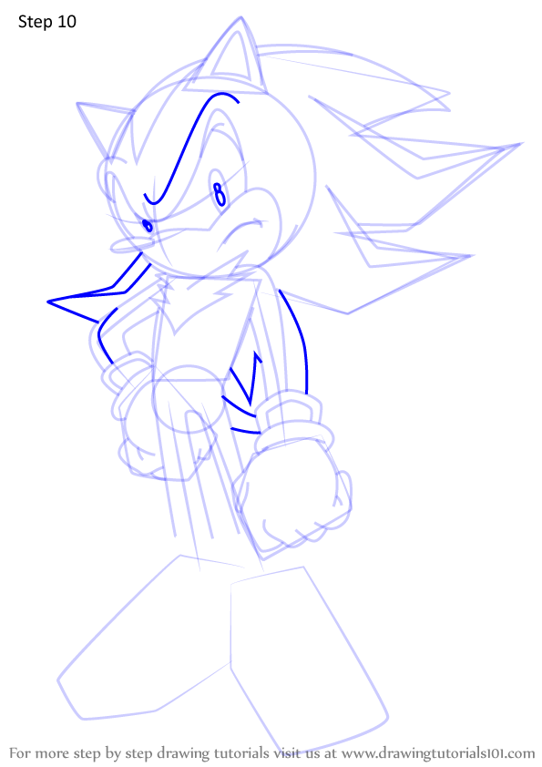 How to Draw Shadow the Hedgehog from Sonic X (Sonic X) Step by Step ...