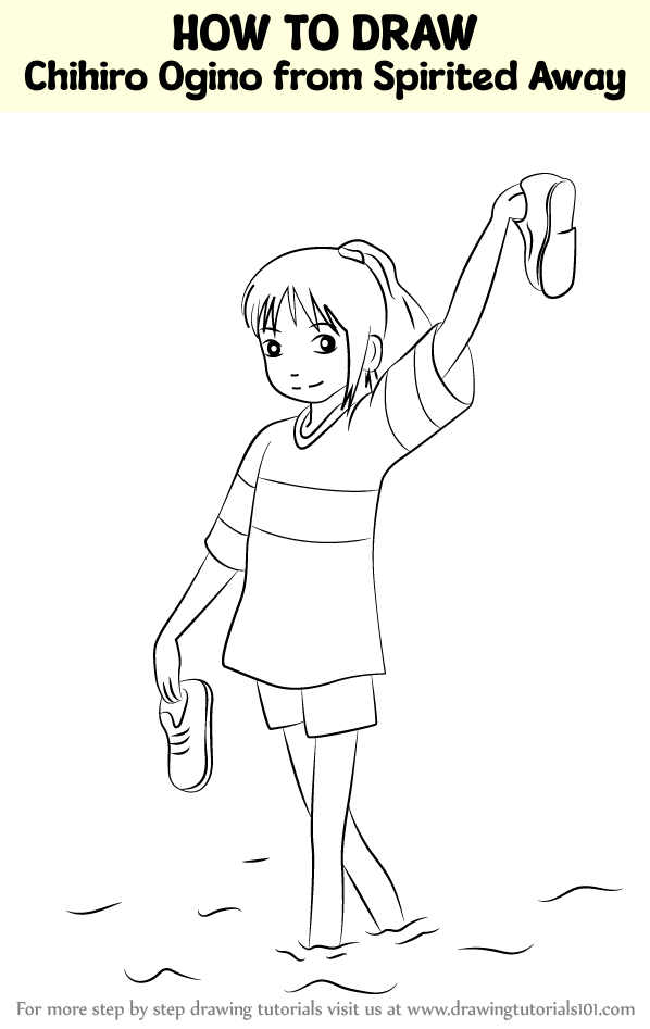 How to Draw Chihiro Ogino from Spirited Away (Spirited Away) Step by Step | DrawingTutorials101.com