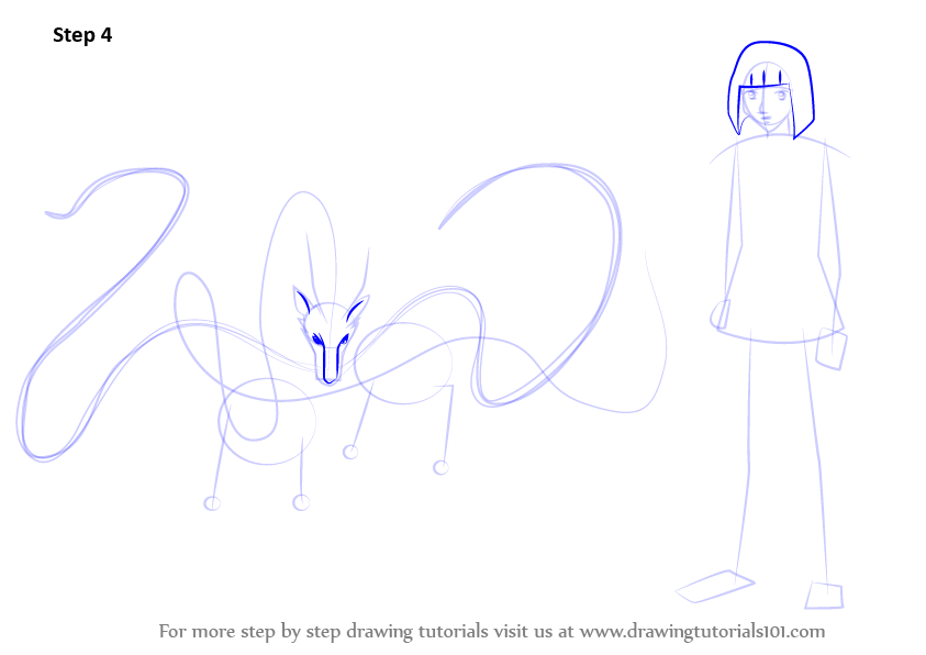 How to Draw Haku from Spirited Away (Spirited Away) Step by Step ...