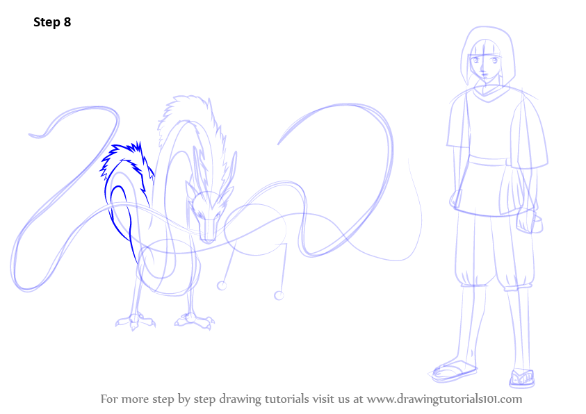 How to Draw Haku from Spirited Away (Spirited Away) Step by Step ...