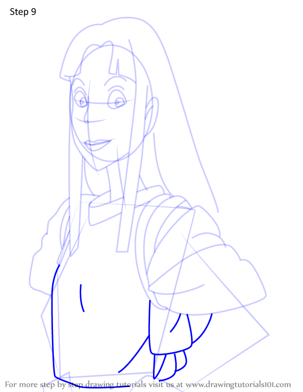 How to Draw Lin from Spirited Away (Spirited Away) Step by Step | DrawingTutorials101.com