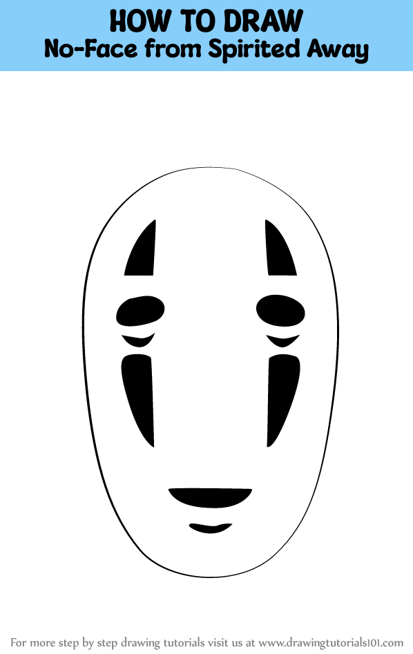 How to Draw No-Face from Spirited Away (Spirited Away) Step by Step | DrawingTutorials101.com