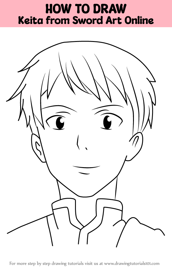 How to Draw Keita from Sword Art Online (Sword Art Online) Step by Step ...
