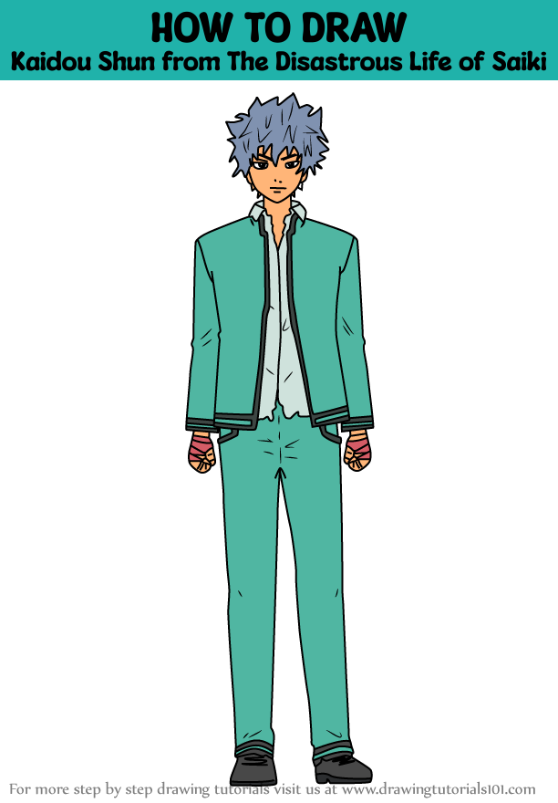 How to Draw Kaidou Shun from The Disastrous Life of Saiki (The ...