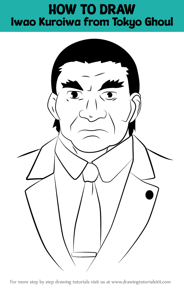 How to Draw Iwao Kuroiwa from Tokyo Ghoul (Tokyo Ghoul) Step by Step ...