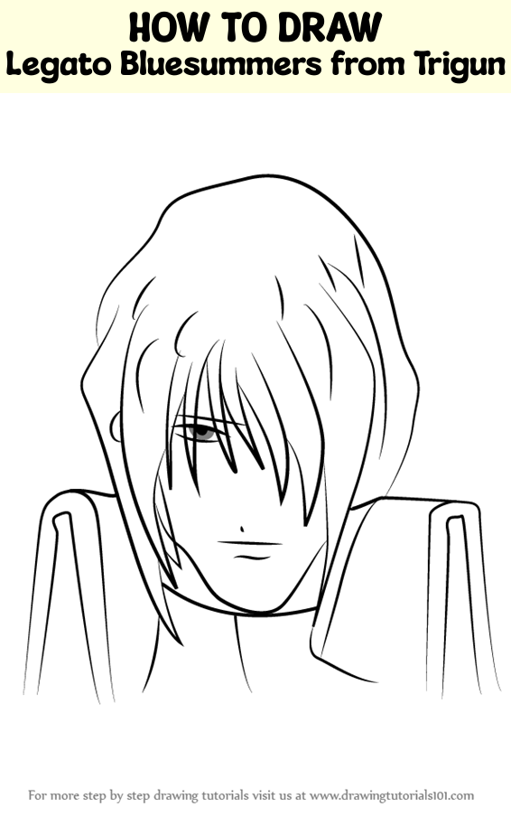 How to Draw Legato Bluesummers from Trigun (Trigun) Step by Step ...