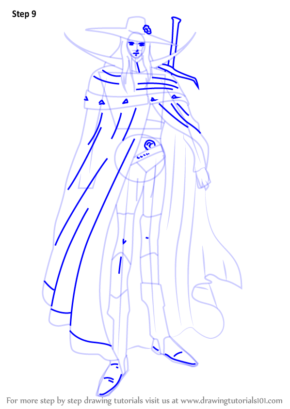How to Draw D from Vampire Hunter D (Vampire Hunter D) Step by Step ...