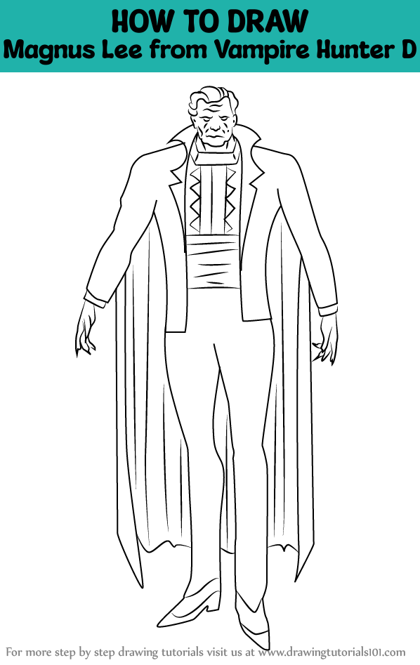 How to Draw Magnus Lee from Vampire Hunter D (Vampire Hunter D) Step by ...