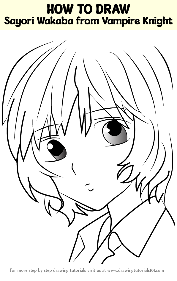 How to Draw Sayori Wakaba from Vampire Knight (Vampire Knight) Step by ...