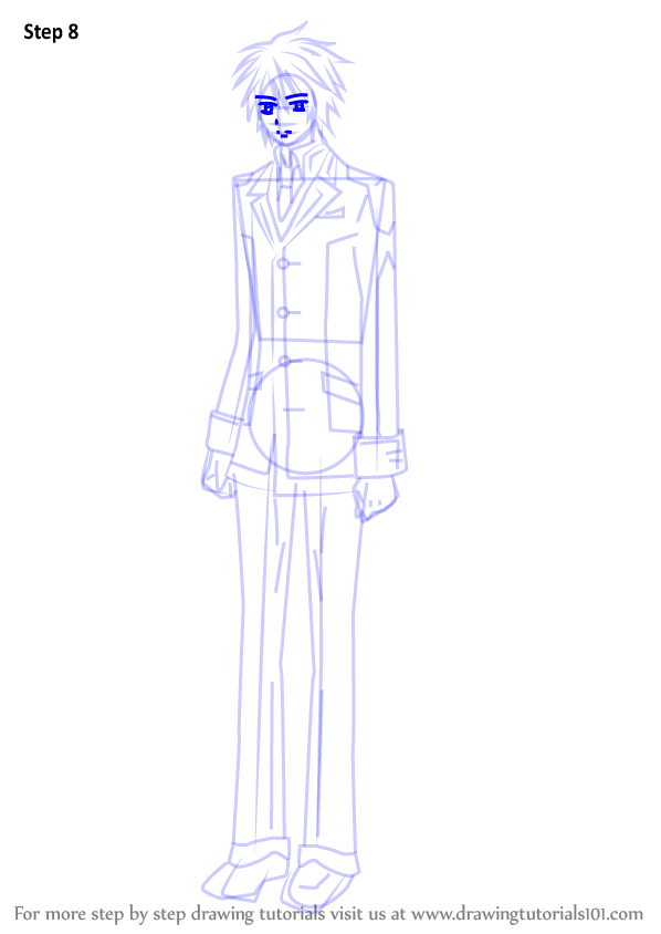 How to Draw Senri Shiki from Vampire Knight (Vampire Knight) Step by ...
