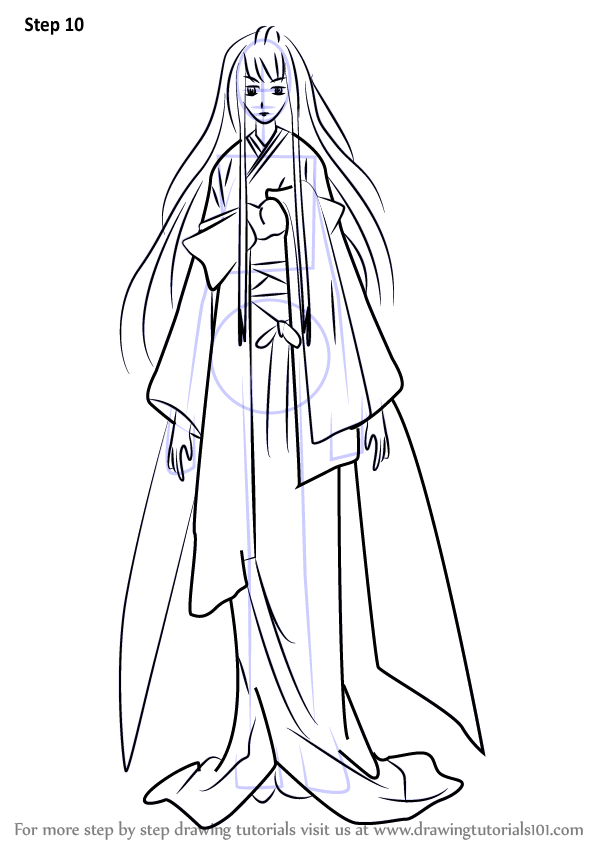 How to Draw Shizuka Hiou from Vampire Knight (Vampire Knight) Step by ...