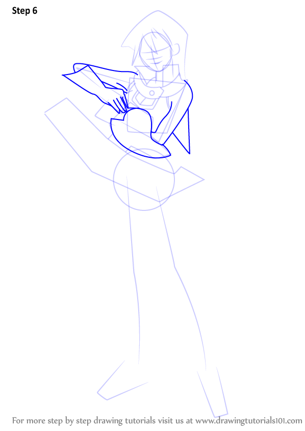 How to Draw Alexis Rhodes from Yu-Gi-Oh! GX (Yu-Gi-Oh! GX) Step by Step ...