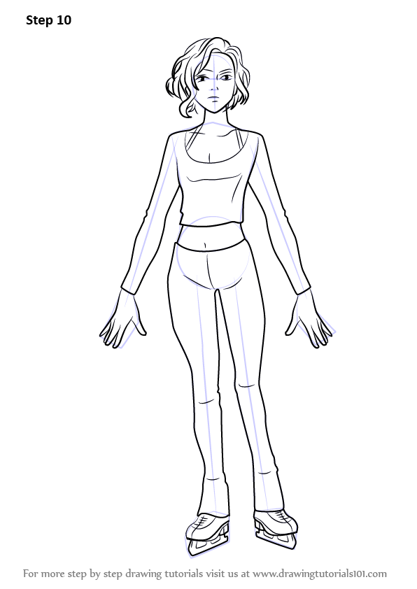 How to Draw Mila Babicheva from Yuri!!! on Ice (Yuri!!! on Ice) Step by ...