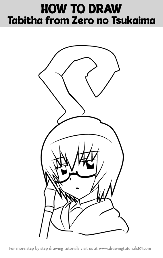 How to Draw Tabitha from Zero no Tsukaima (Zero no Tsukaima) Step by ...