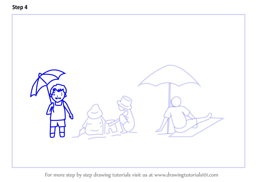 How to Draw Summer Beach Scene (Beaches) Step by Step ...