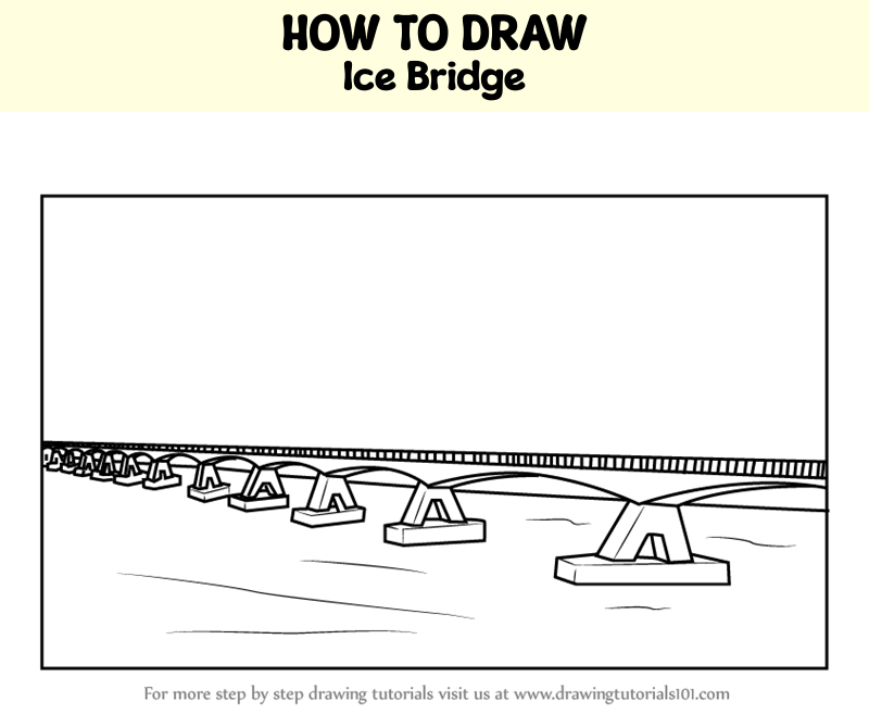 How to Draw Ice Bridge (Bridges) Step by Step | DrawingTutorials101.com