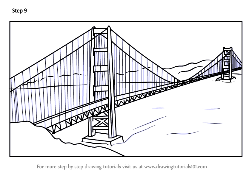Golden Gate Bridge Line Drawing