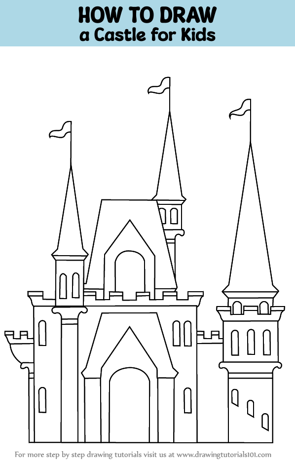 How To Draw A Castle For Kids - Infoupdate.org
