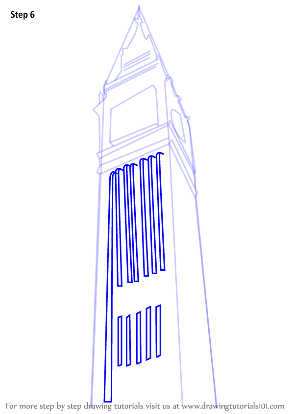 How to Draw Elizabeth Tower (Other Places) Step by Step ...