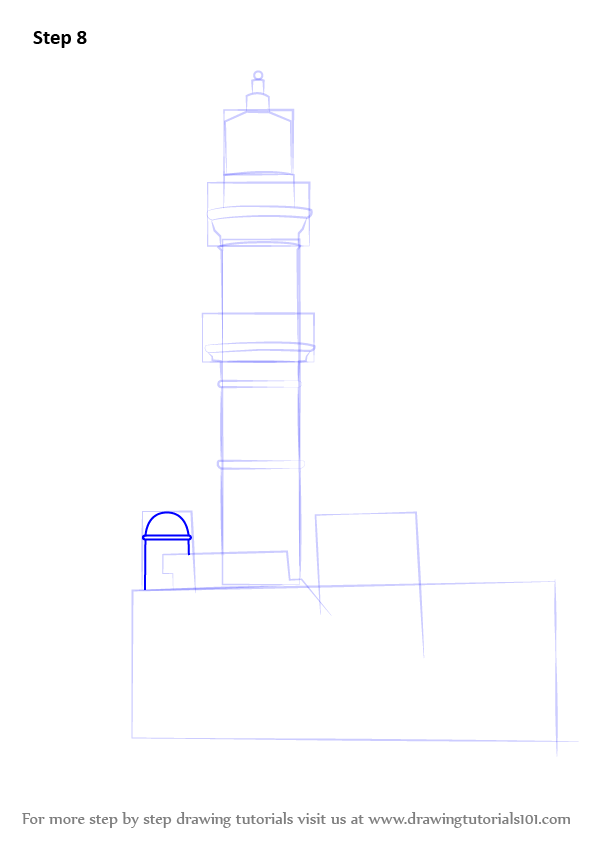 How To Draw Lighthouse Step By Step