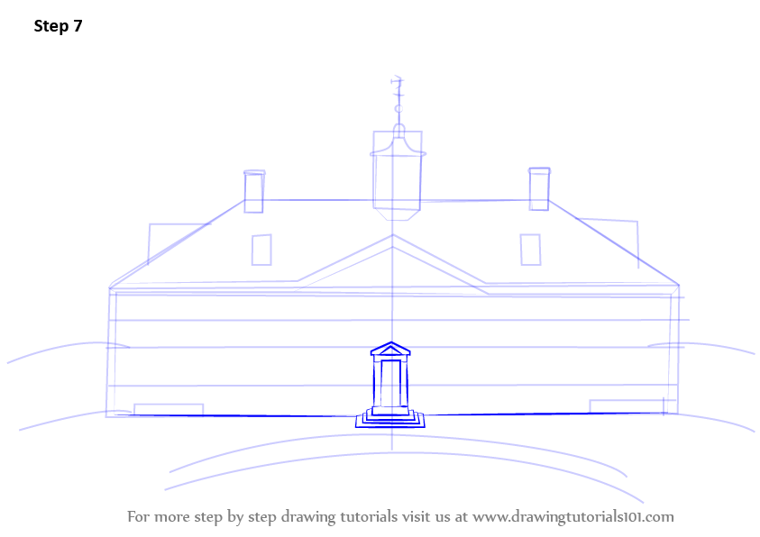 How to Draw Mount Vernon (Other Places) Step by Step ...