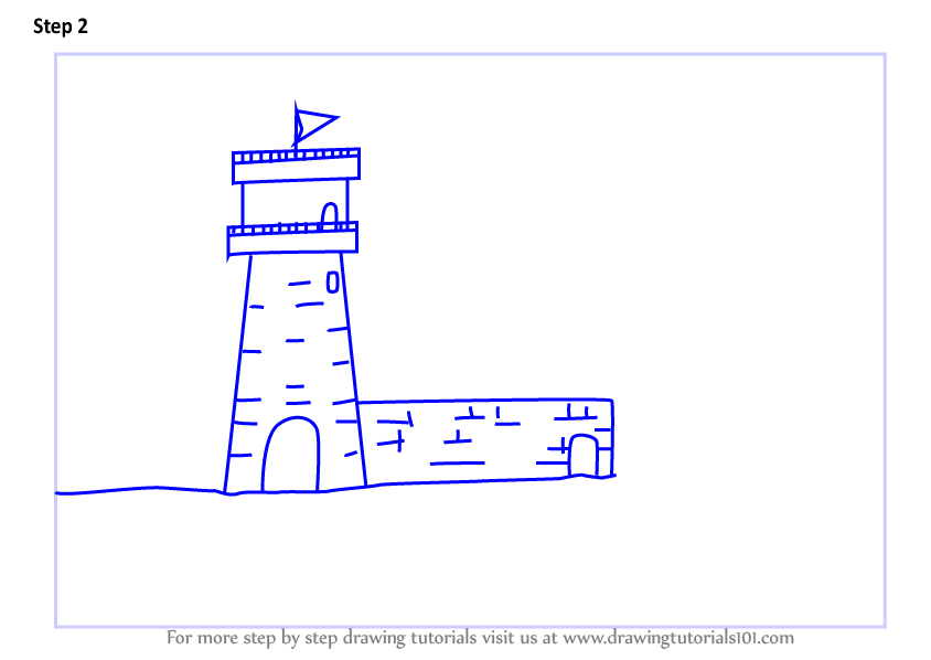 Learn How To Draw Watch Tower Scene Other Places Step By Step Learn How To Draw Watch Tower Scene Other Places Step By Step