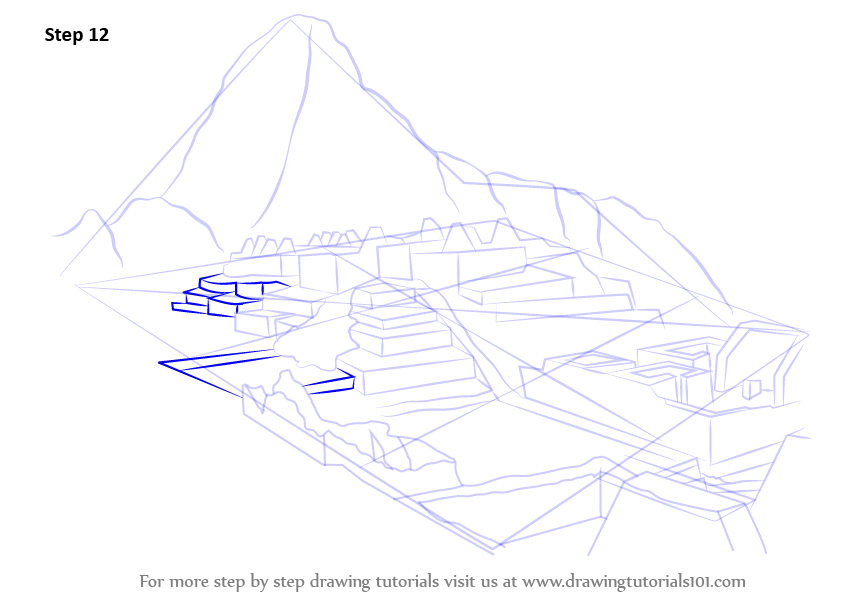 How to Draw Machu Picchu (Wonders of The World) Step by Step ...