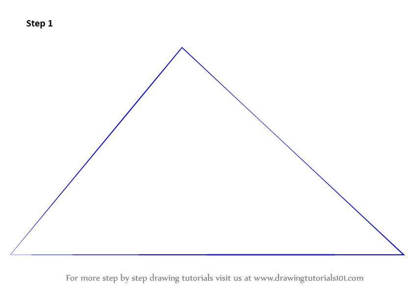 How To Draw A Triangular Pyramid Step By Step