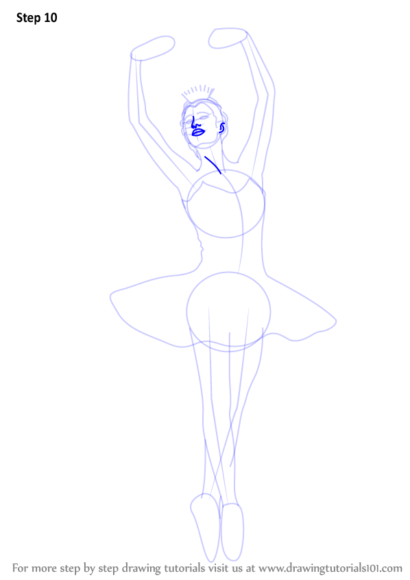 How to Draw a Ballerina (Ballet) Step by Step | DrawingTutorials101.com