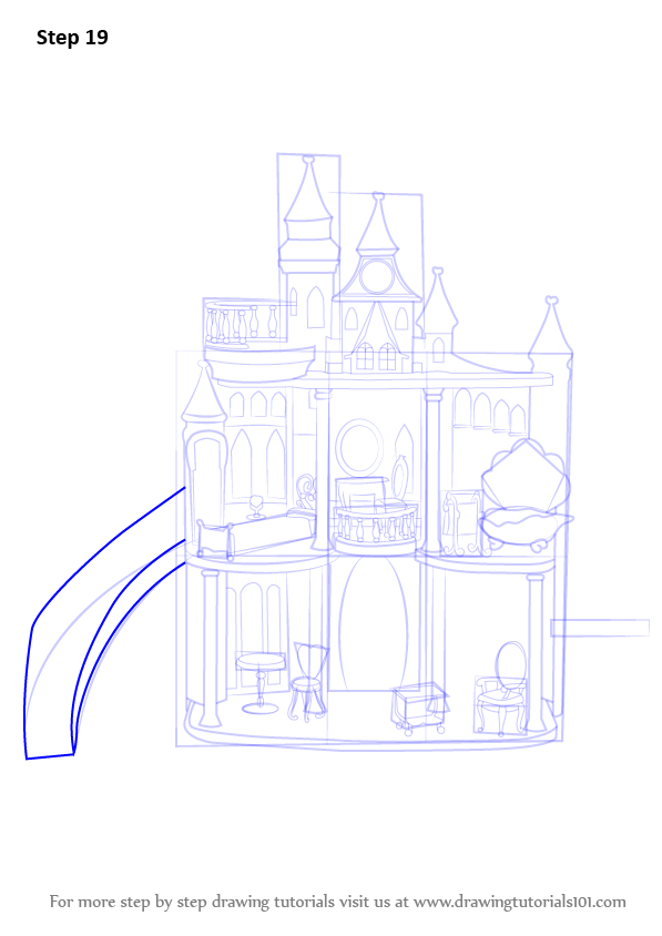 How to Draw Barbie Doll Castle (Barbie) Step by Step ...