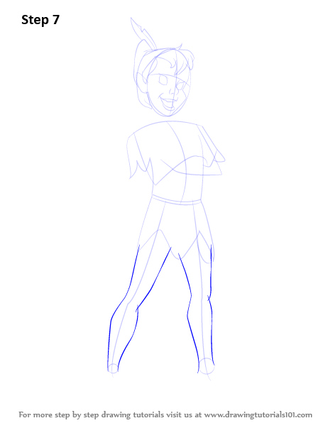 How to Draw Peter Pan (Peter Pan) Step by Step | DrawingTutorials101.com