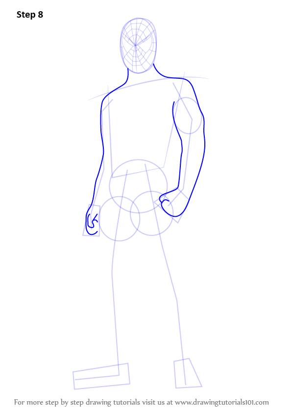 How to Draw Spiderman Standing (Spiderman) Step by Step ...