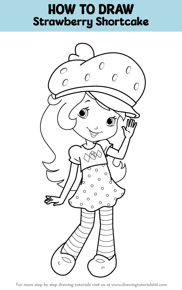 How to Draw Strawberry Shortcake (Strawberry Shortcake) Step by Step ...