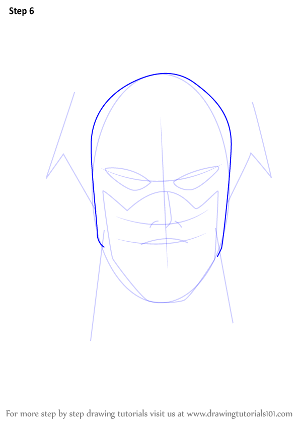 How to Draw The Flash Face (The Flash) Step by Step ...