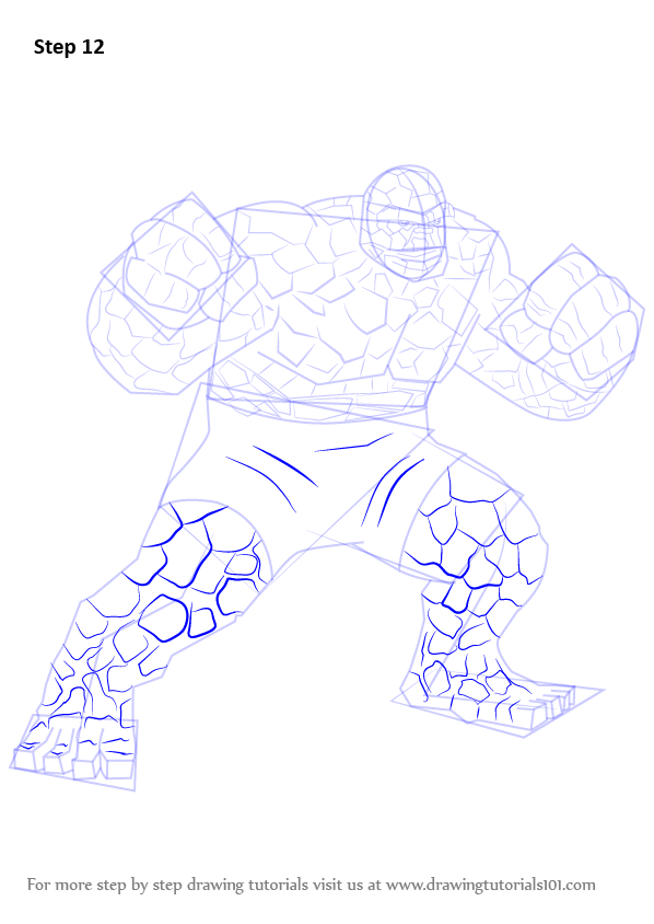How to Draw The Thing (The Thing) Step by Step | DrawingTutorials101.com