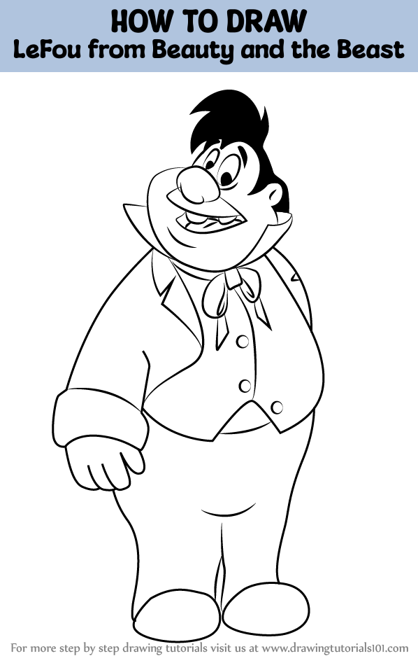 How to Draw LeFou from Beauty and the Beast (Beauty and the Beast) Step ...