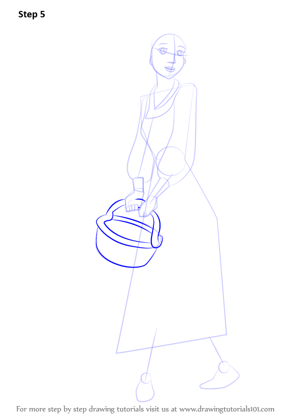 How to Draw Peasant Belle from Beauty and the Beast (Beauty and the ...