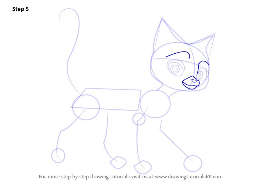 How to Draw Mittens Cat from Bolt (Bolt) Step by Step ...