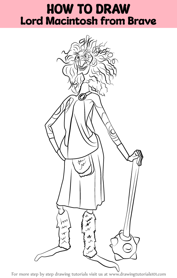 How to Draw Lord Macintosh from Brave (Brave) Step by Step ...