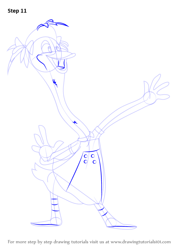 How to Draw Goosey Loosey from Chicken Little (Chicken Little) Step by ...