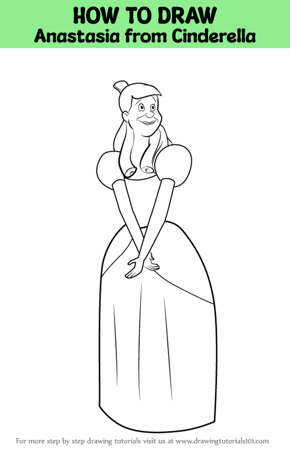How To Draw Cinderella Step By Step Drawing Tutorials