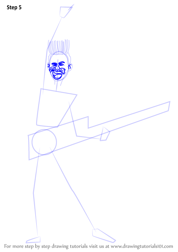 How to Draw Balthazar Bratt from Despicable Me 3 (Despicable Me 3) Step ...