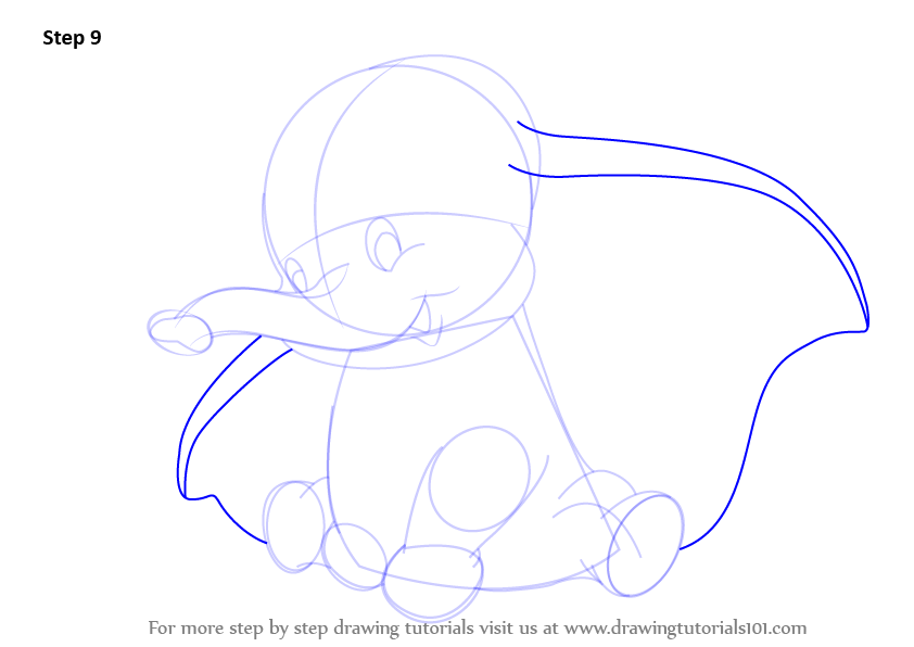 How To Draw Dumbo Step By Step